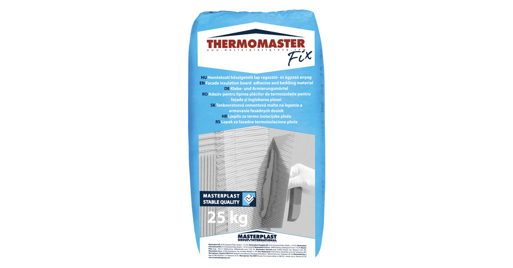 THERMOMASTER FIX ragasztó homlokzati Fehér EPS 80 szigeteléshez - 25kg ...