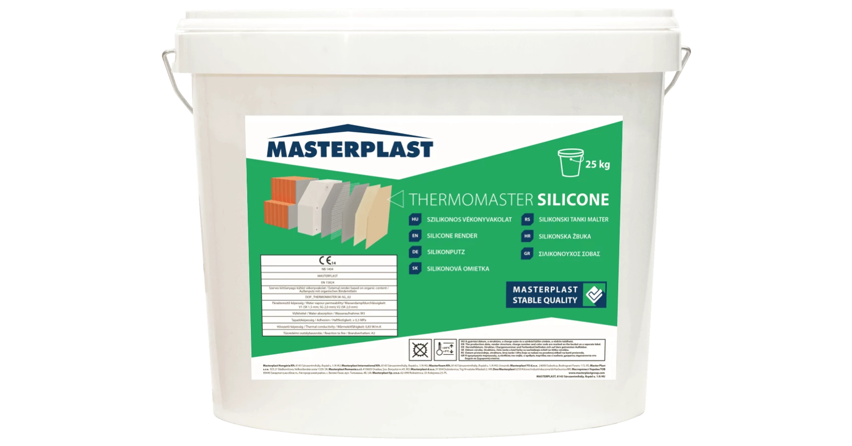 THERMOMASTER SZILIKON légáteresztő homlokzati nemesvakolat Kapart 2mm ...
